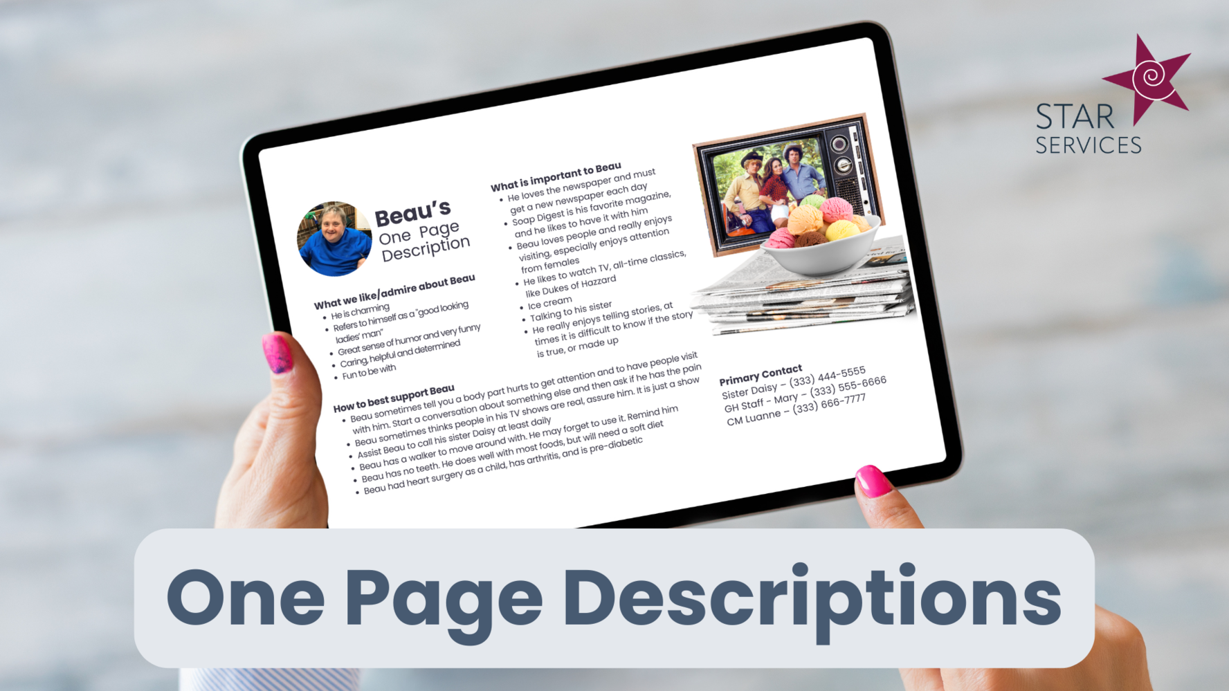 One Page Descriptions 💻 - Booking by Bookwhen