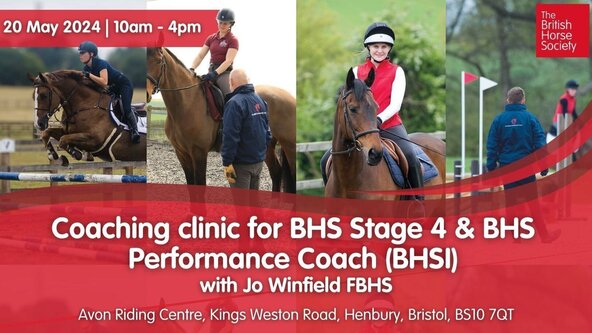 2400520: South West - Coaching clinic for BHS Stage 4 & BHS Performance Coach (BHSI) with Jo ...